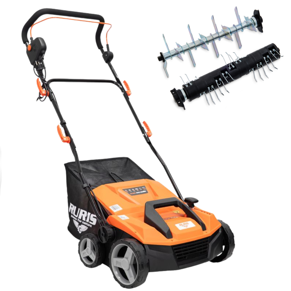 Scarificator si aerator gazon electric RURIS RXE 1808E, 1800 W ...