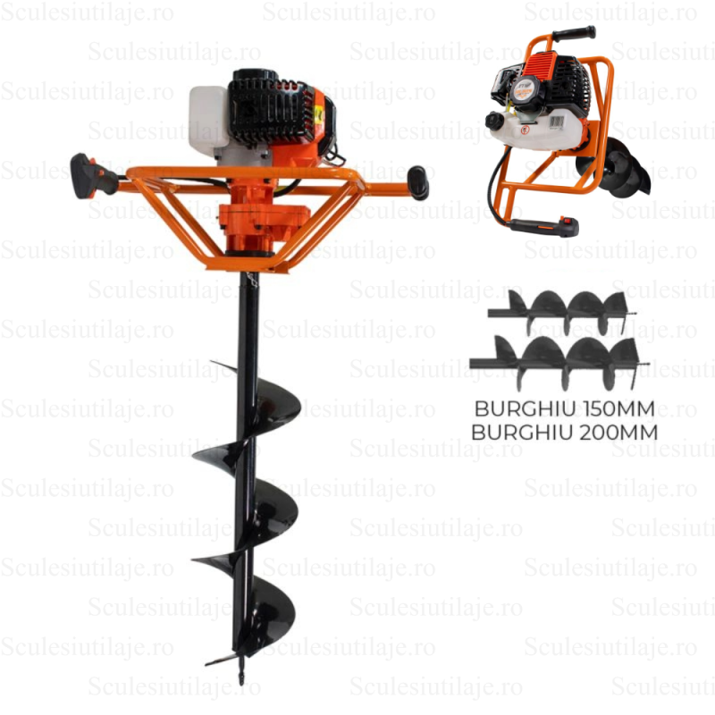 Motoburghiu de pamant RURIS TT12, motor pe benzina TEZ, 2 timpi, 51.7 ...