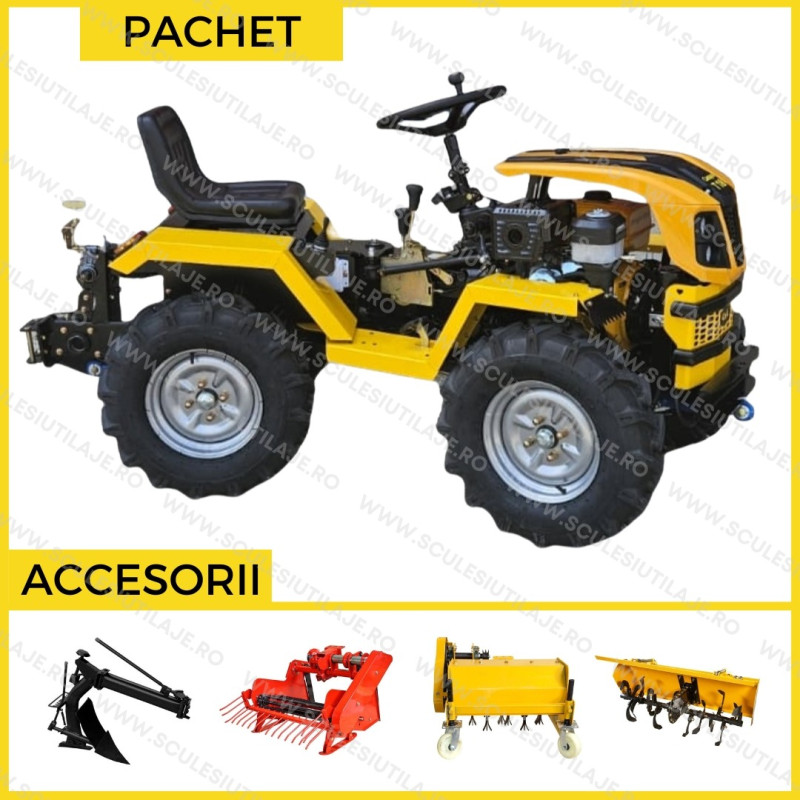ProGARDEN Campo T18 ACC, Minitractor G2 4x4, 18CP, benzina, hidraulica ...