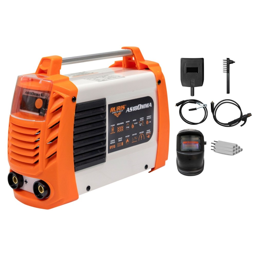 Aparat de sudura AS180MMA + KIT PRO W1 RURIS, aparat tip invertor, tip ...