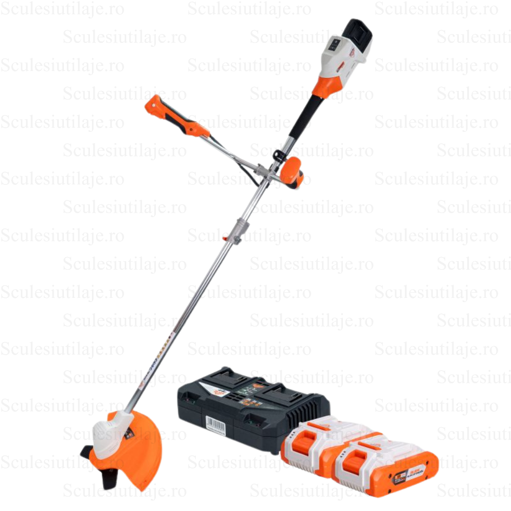 Motocoasa de umar pe acumulator RURIS 3044E – Motor brushless, 2 ...