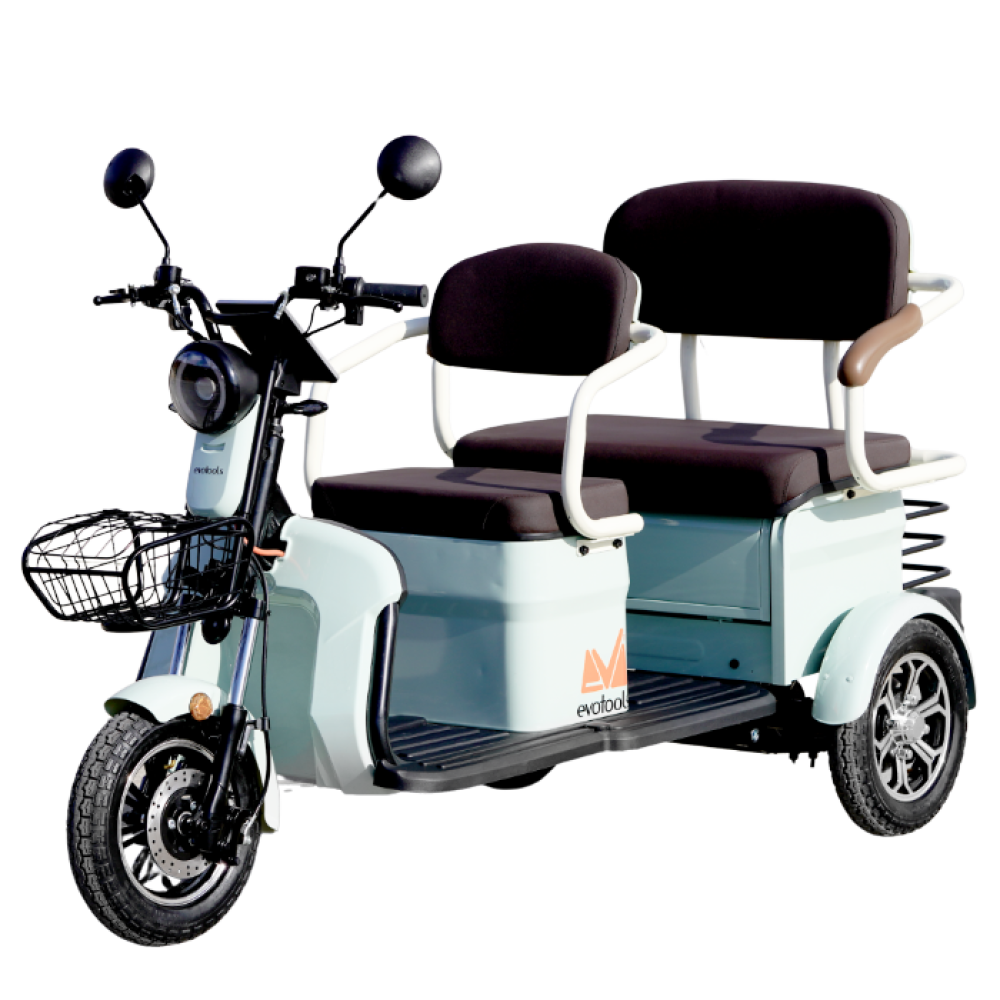 Triciclu Electric Persoane Scorilo TRP1200 Verde cu Bancheta Dubla 1200 ...